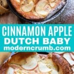 Great Grandma's Cinnamon Apple Dutch Baby (German Pancake) - Modern Crumb
