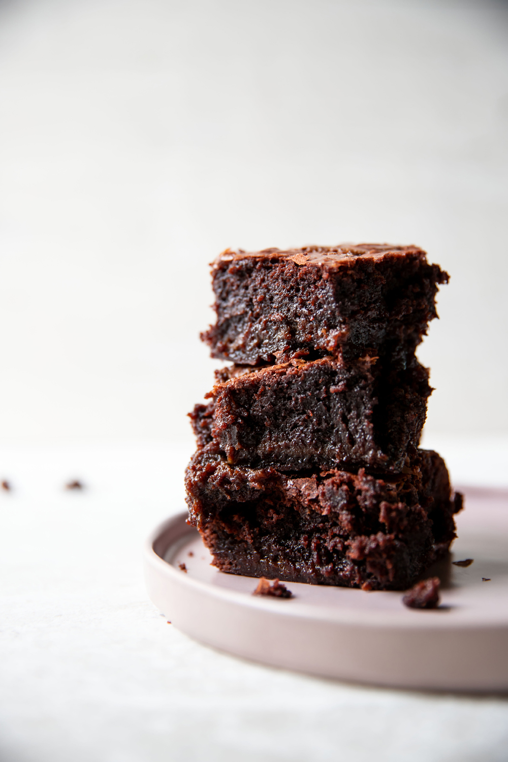Double Chocolate Fudge Salted Caramel Brownies - Modern Crumb