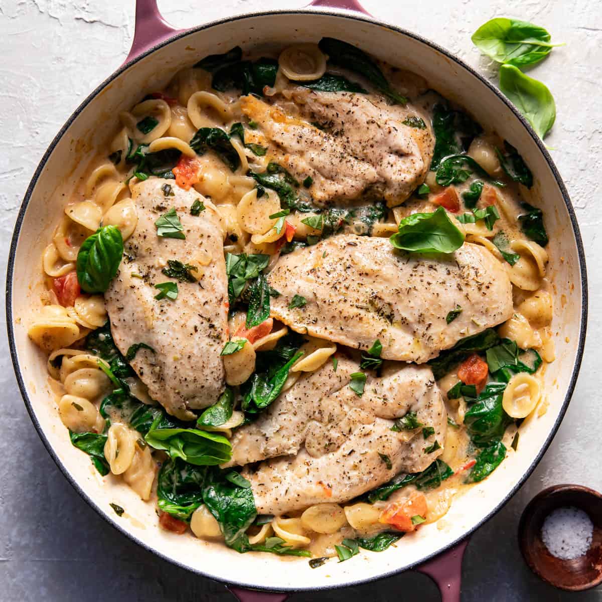 Chicken Florentine Inspired Pasta - Modern Crumb