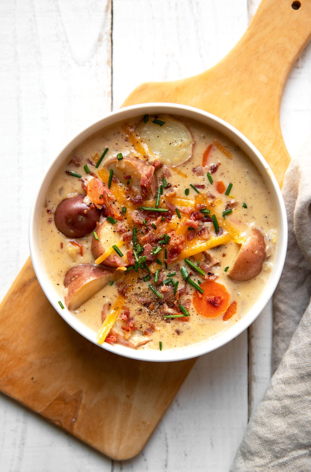 Loaded Baked Potato Chowder - Modern Crumb