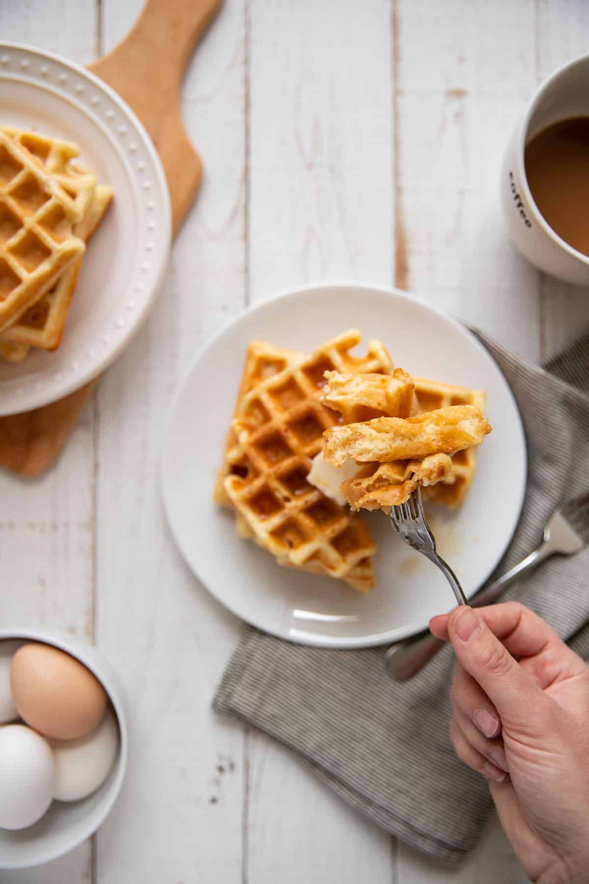 Fluffy Buttermilk Waffles - Modern Crumb
