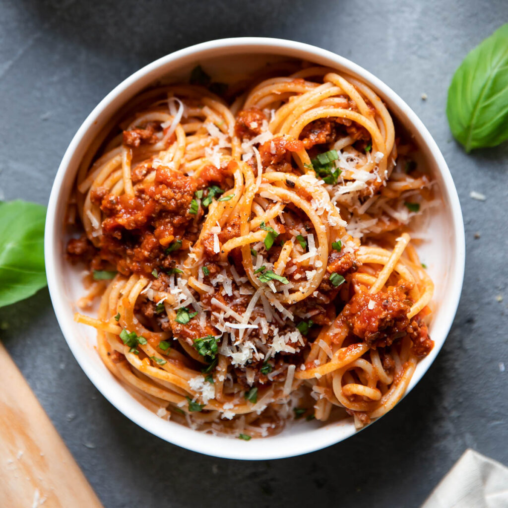 Spaghetti Bolognese Meat Sauce - Modern Crumb