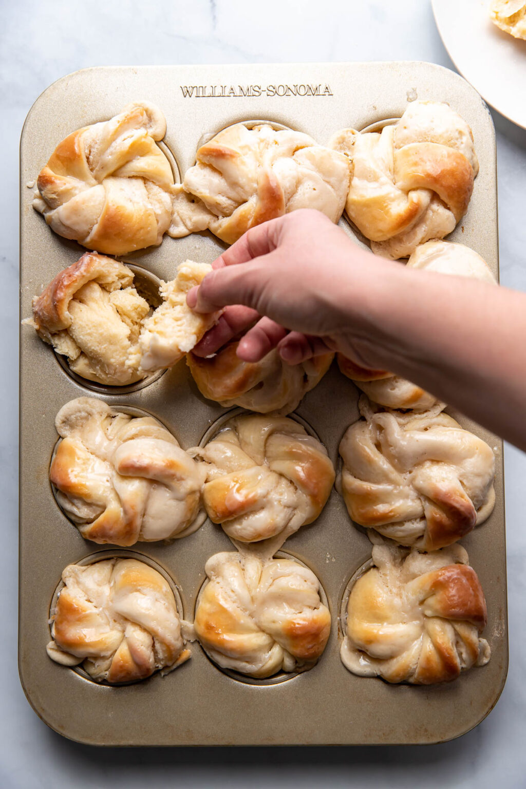 Twisted Sweet Cream Cheese Muffin Buns - Modern Crumb