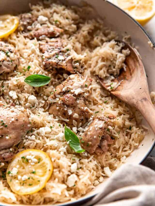 Easy Greek Chicken And Rice Dinner - Modern Crumb