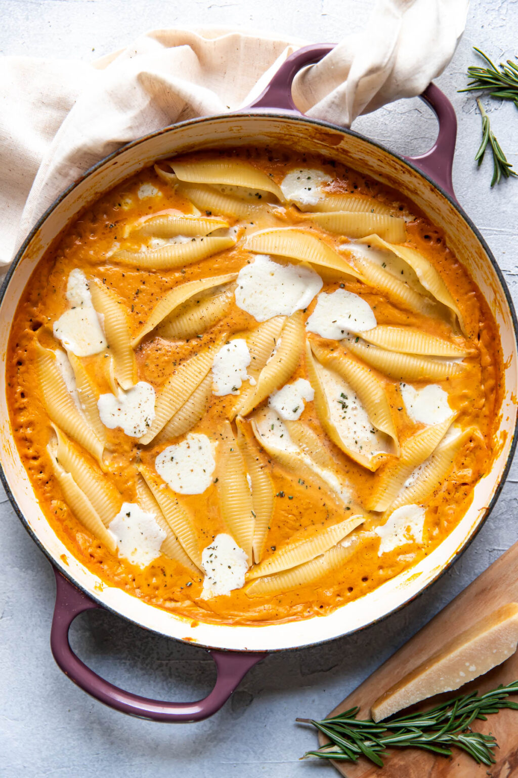 Stuffed Shells With Pumpkin Cream Sauce - Modern Crumb