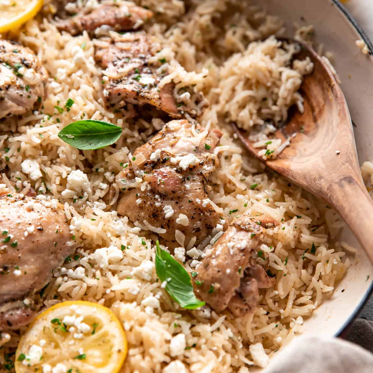 One Pot Greek Chicken and Basmati Rice (30 Minute) - Modern Crumb