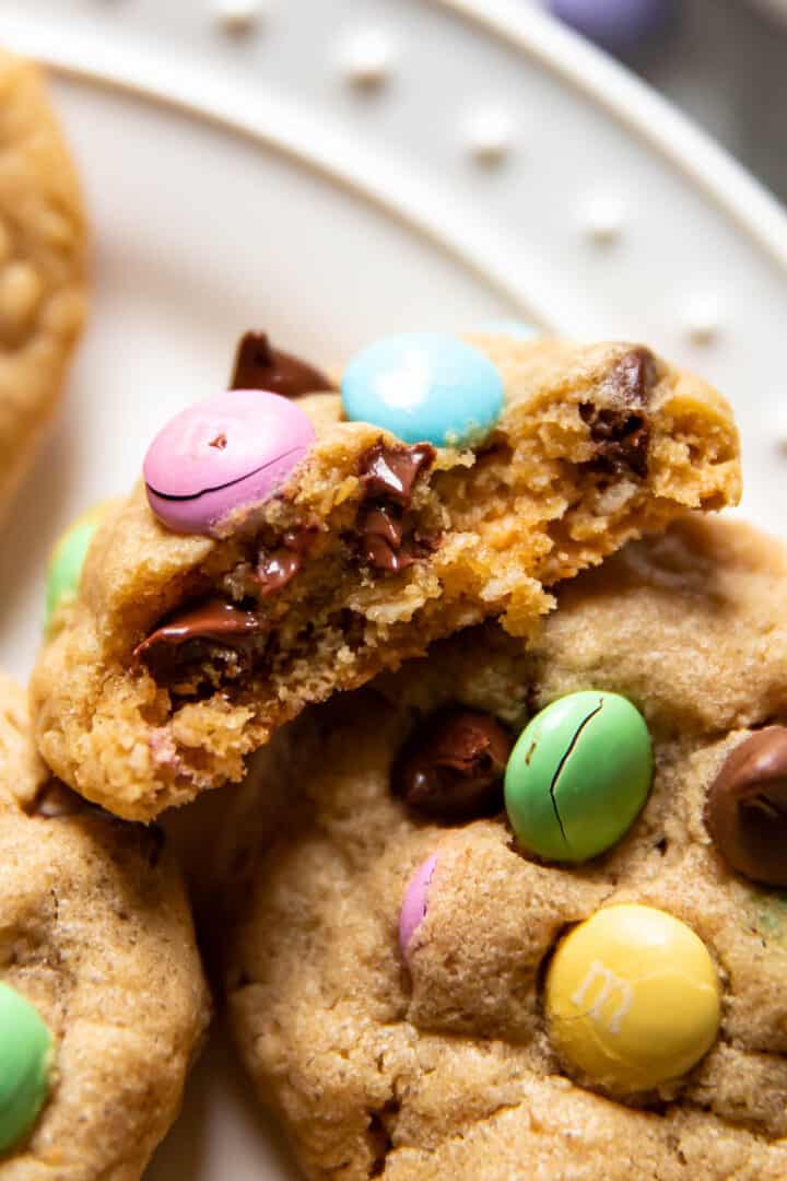 Easter M&M Monster Cookies - Modern Crumb