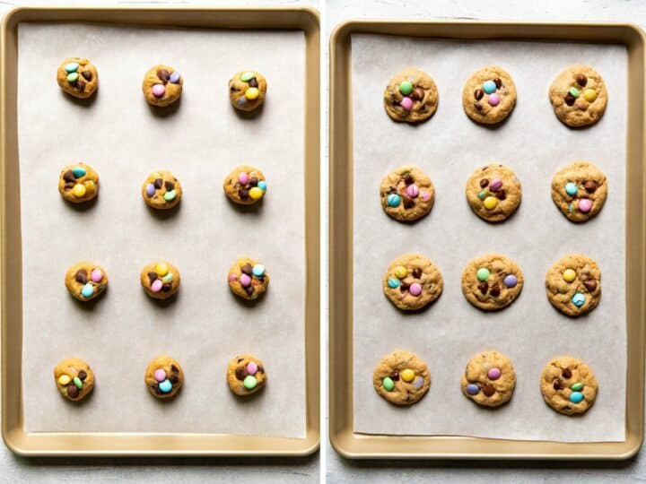 Easter M&M Monster Cookies - Modern Crumb