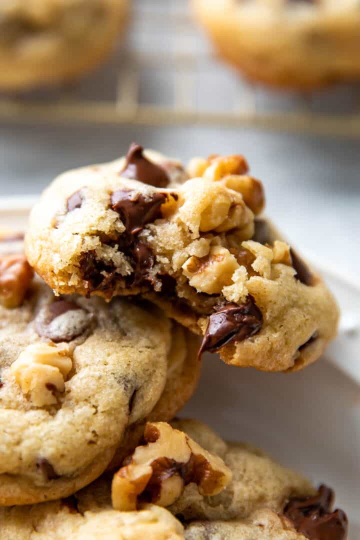 Walnut Chocolate Chip Cookies - Modern Crumb