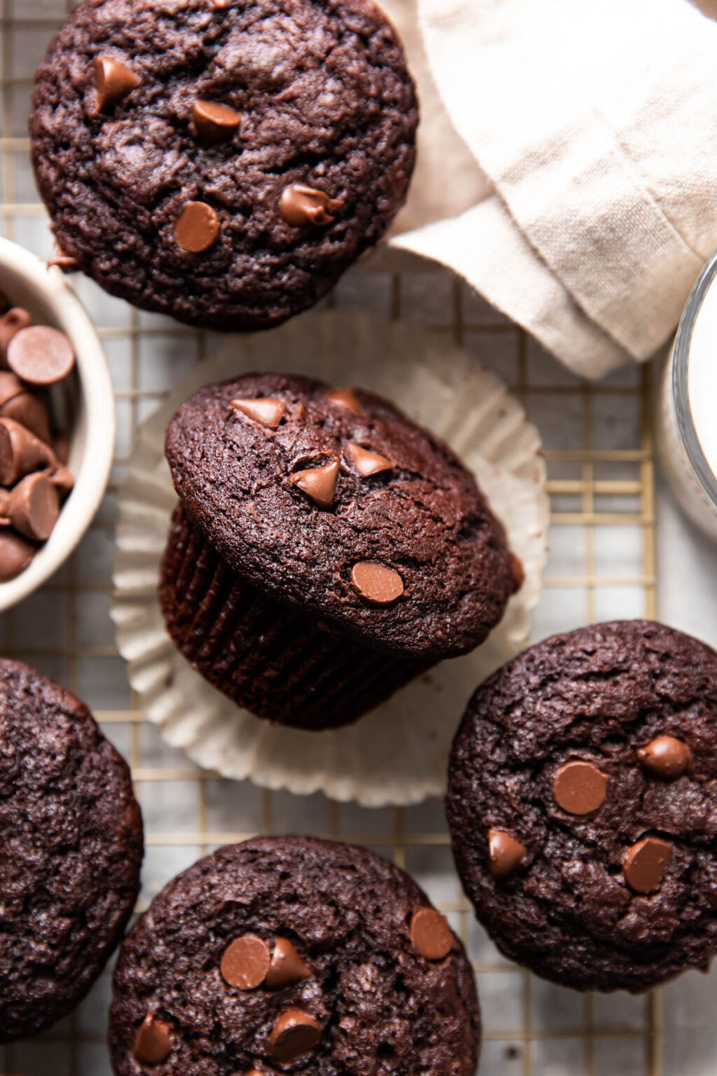 Double Chocolate Muffins - Modern Crumb