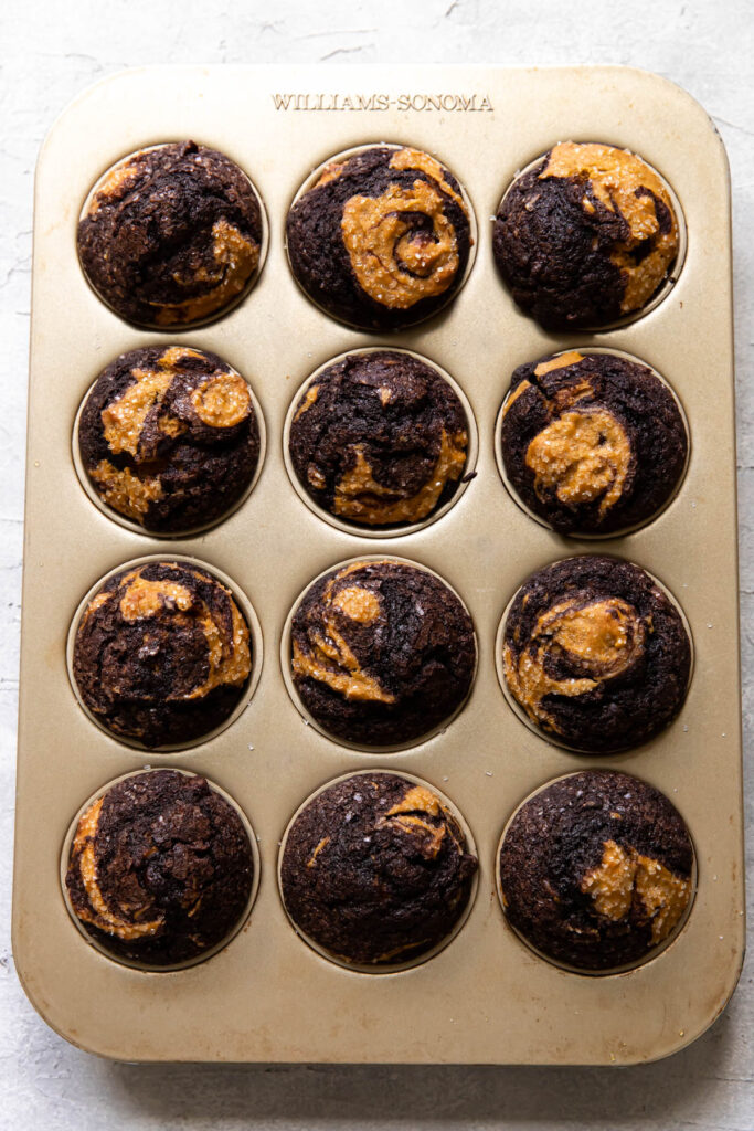 Pumpkin Chocolate Marble Muffins - Modern Crumb