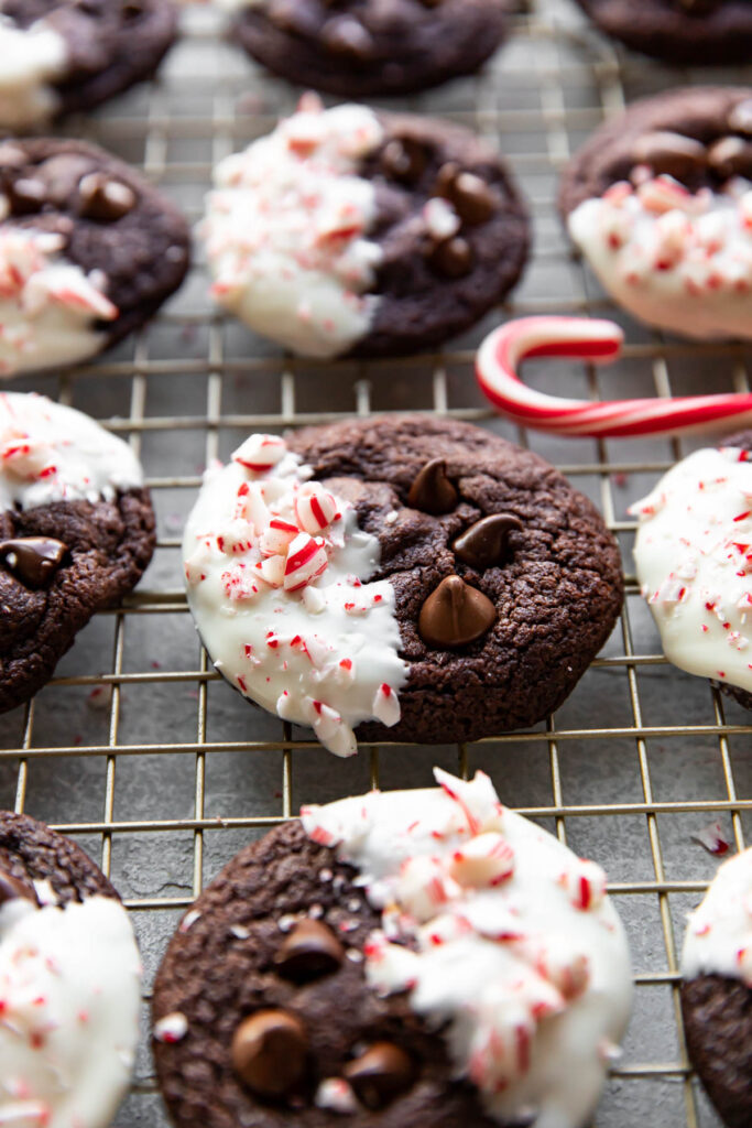 Chocolate Candy Cane Cookies - Modern Crumb