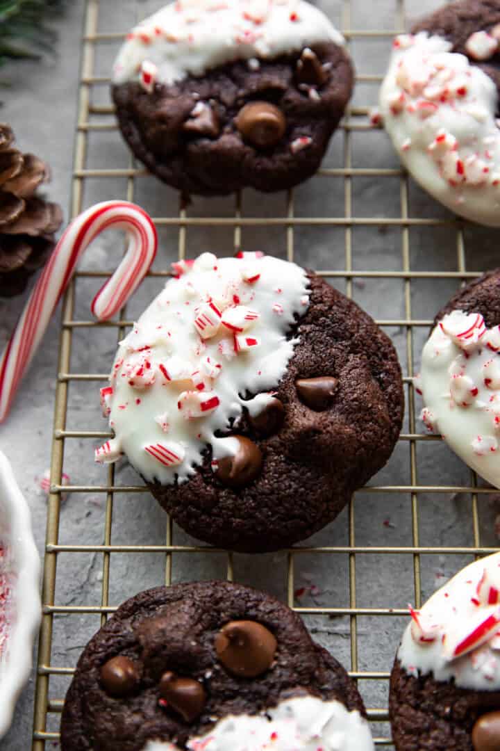 Chocolate Candy Cane Cookies - Modern Crumb